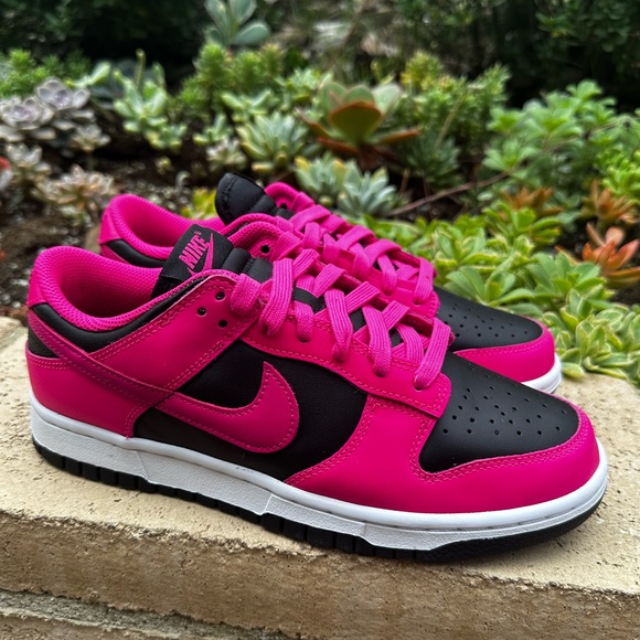 Nike | Shoes | Nike Dunk Low Womans Fierce Pink And Black Shoes ...